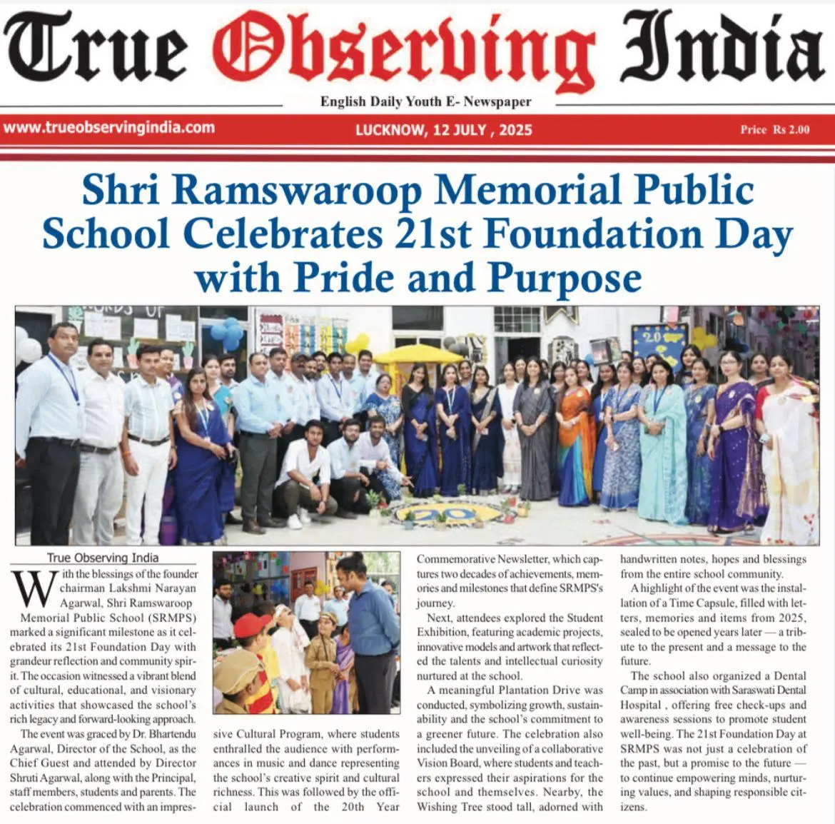 SRMPS - Best CBSE Boarding & Residential Girls Boys Schools Lucknow